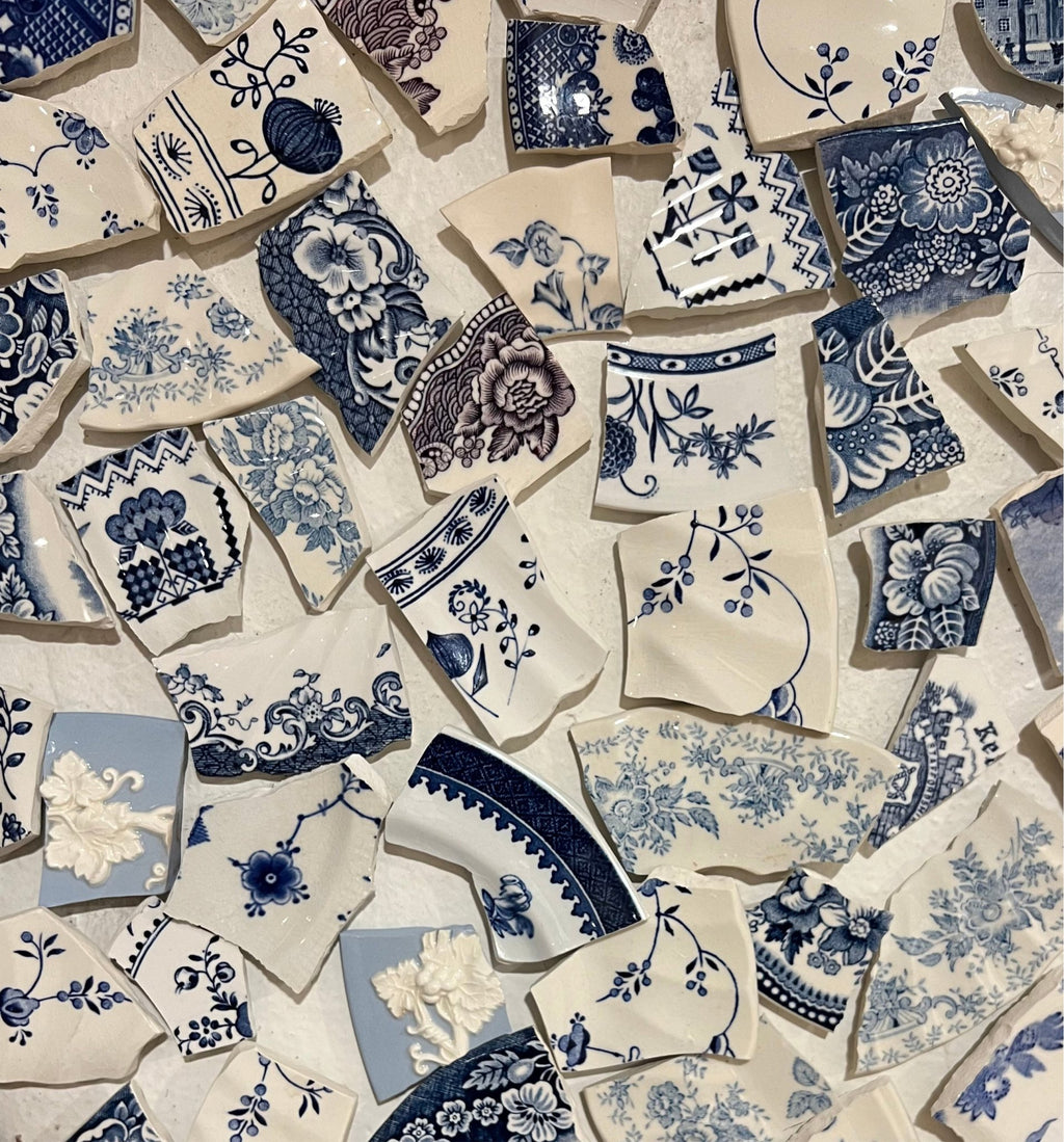 Decorative Magnets Made from Broken Blue & White China Shards – The ...