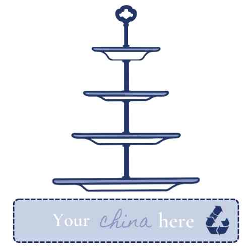 4-Tier Tray | Upcycled from YOUR China Set – The Brooklyn Teacup