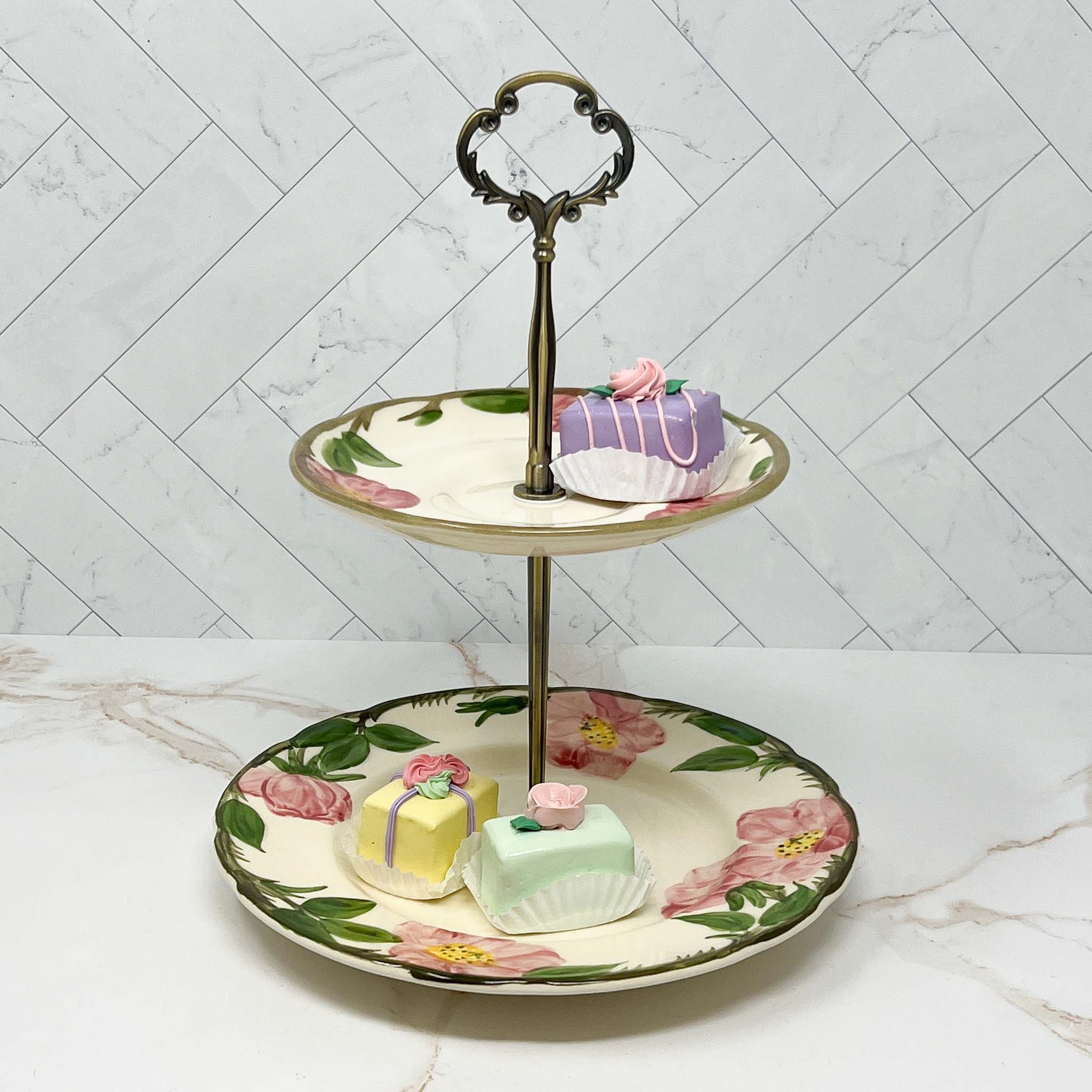 Desert Rose Tiered Server – The Brooklyn Teacup
